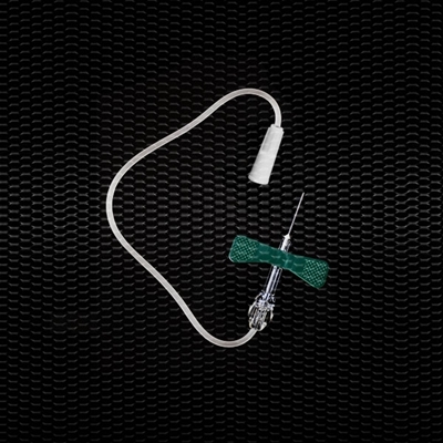 Sterile set butterfly needle 21 G x 3/4” (0,8 mm x 19 mm) green with ...